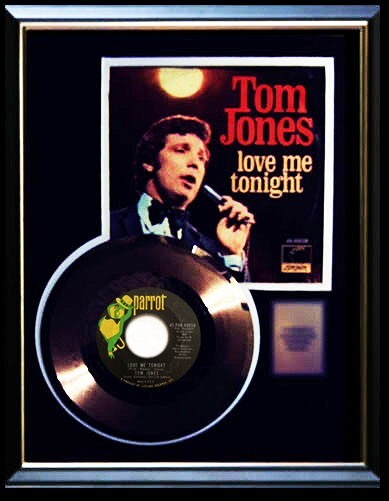 TOM JONES LOVE ME TONIGHT 45 RPM GOLD METALIZED RECORD RARE NON RIAA ...