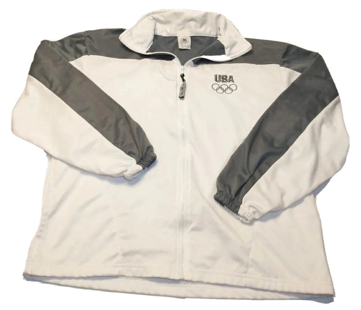 Team USA Olympic Full Zip Jacket Pullover Track Suit White Adult XL ...