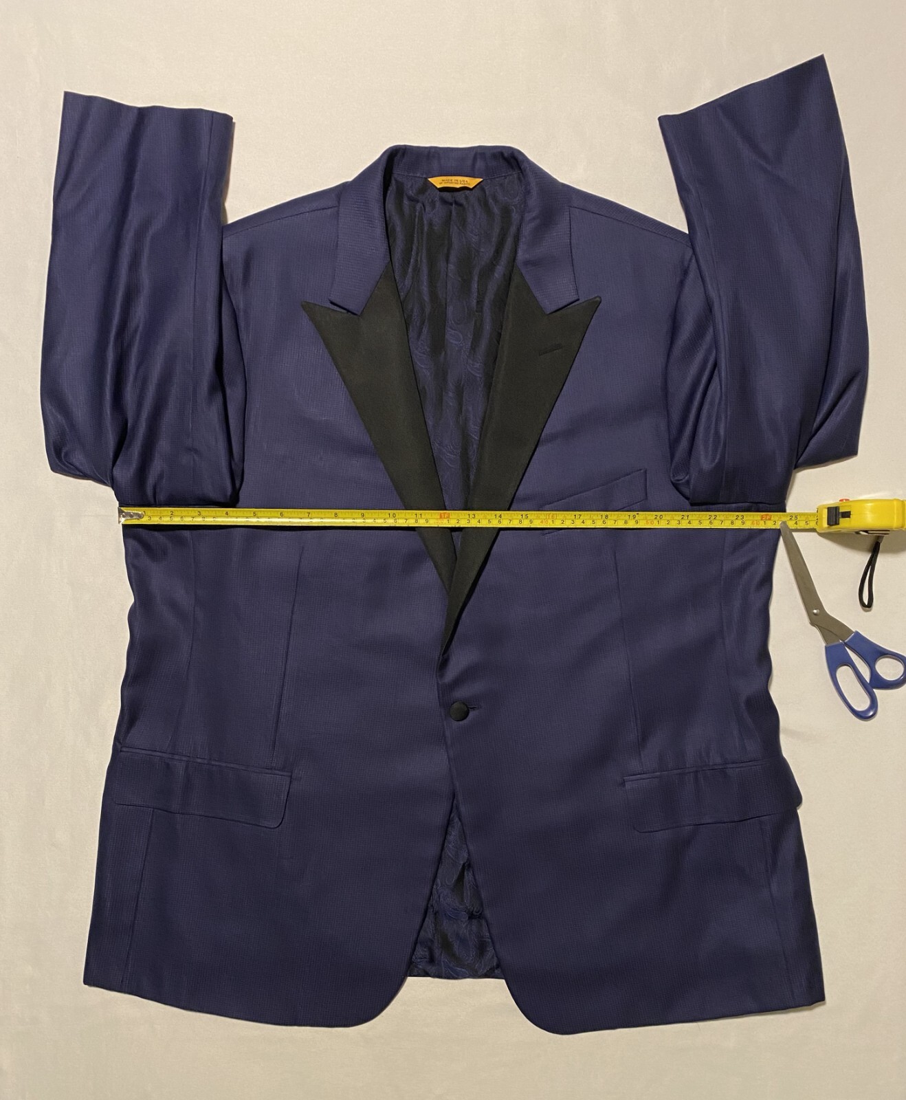 Hickey Freeman Navy Men Tuxedo Jacket Wool Silk Custo… - Gem