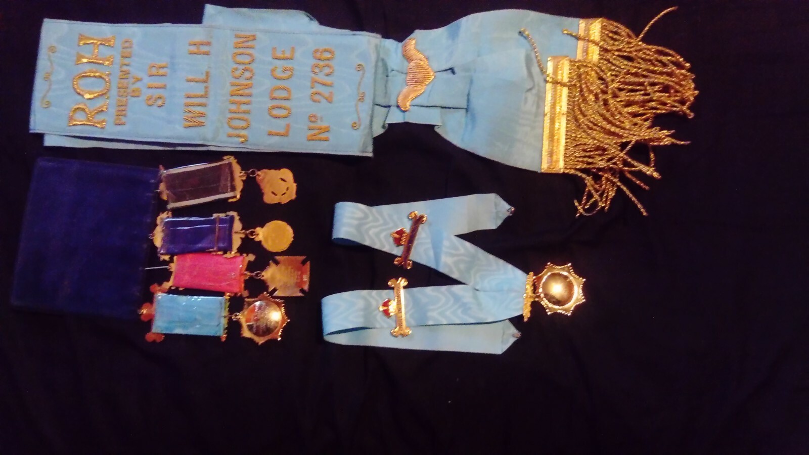 RAOB ROH sash, collarette and set of all 4 degree medals: kangaroo, CP ...