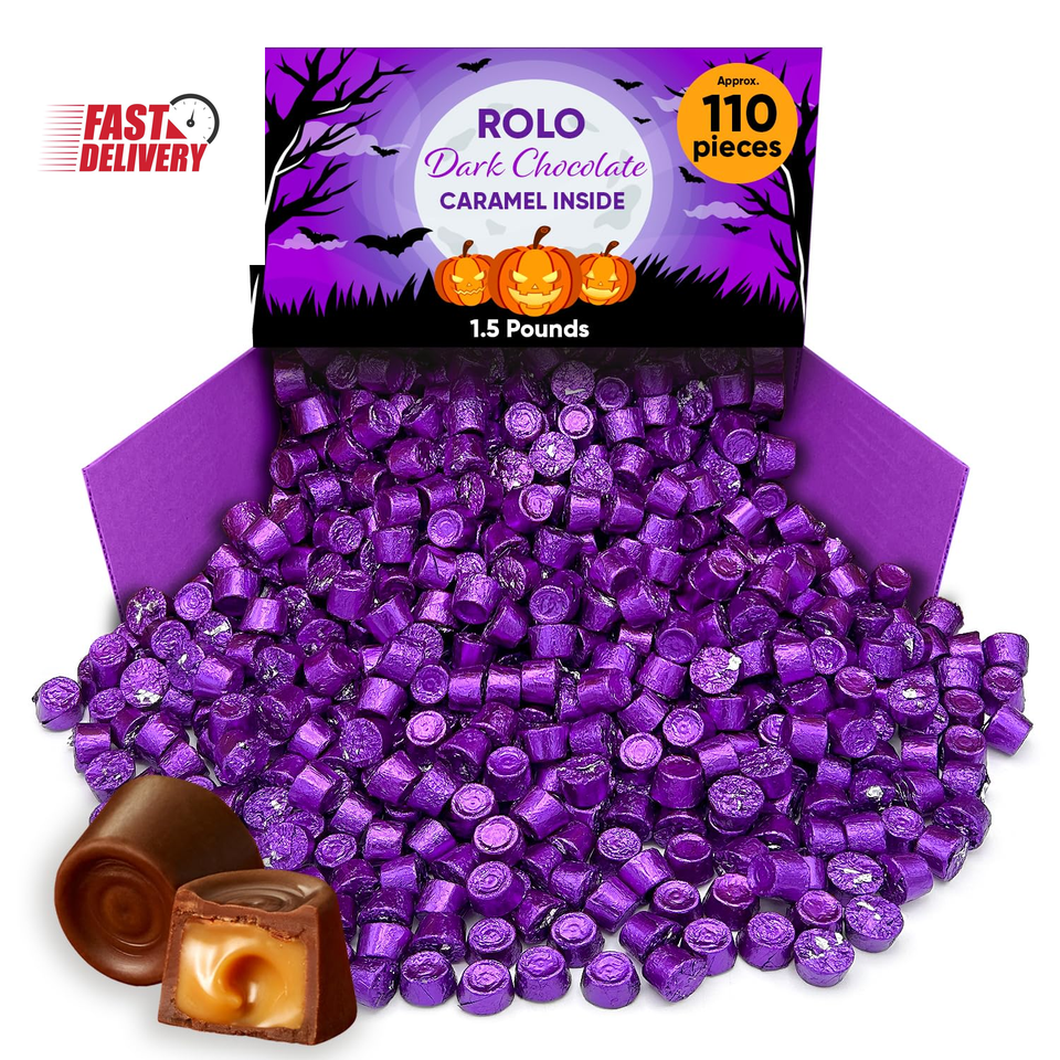 Rolo Dark Chocolate Candy with Caramel inside - 1.5 Pound Approx 112 ...
