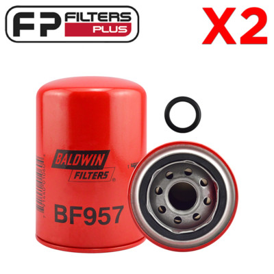 2 x BF957 Baldwin Fuel Filter - Cummins N14, N855, NTC - FF105, P550105 ...