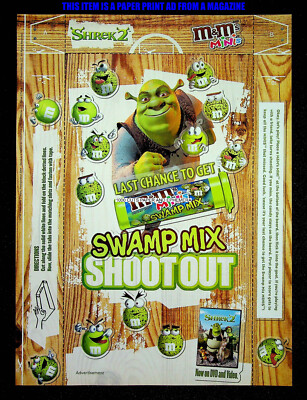 M&M's Minis Chocolate Candy Mars Inc. 2004 Shrek Print Magazine Ad ...