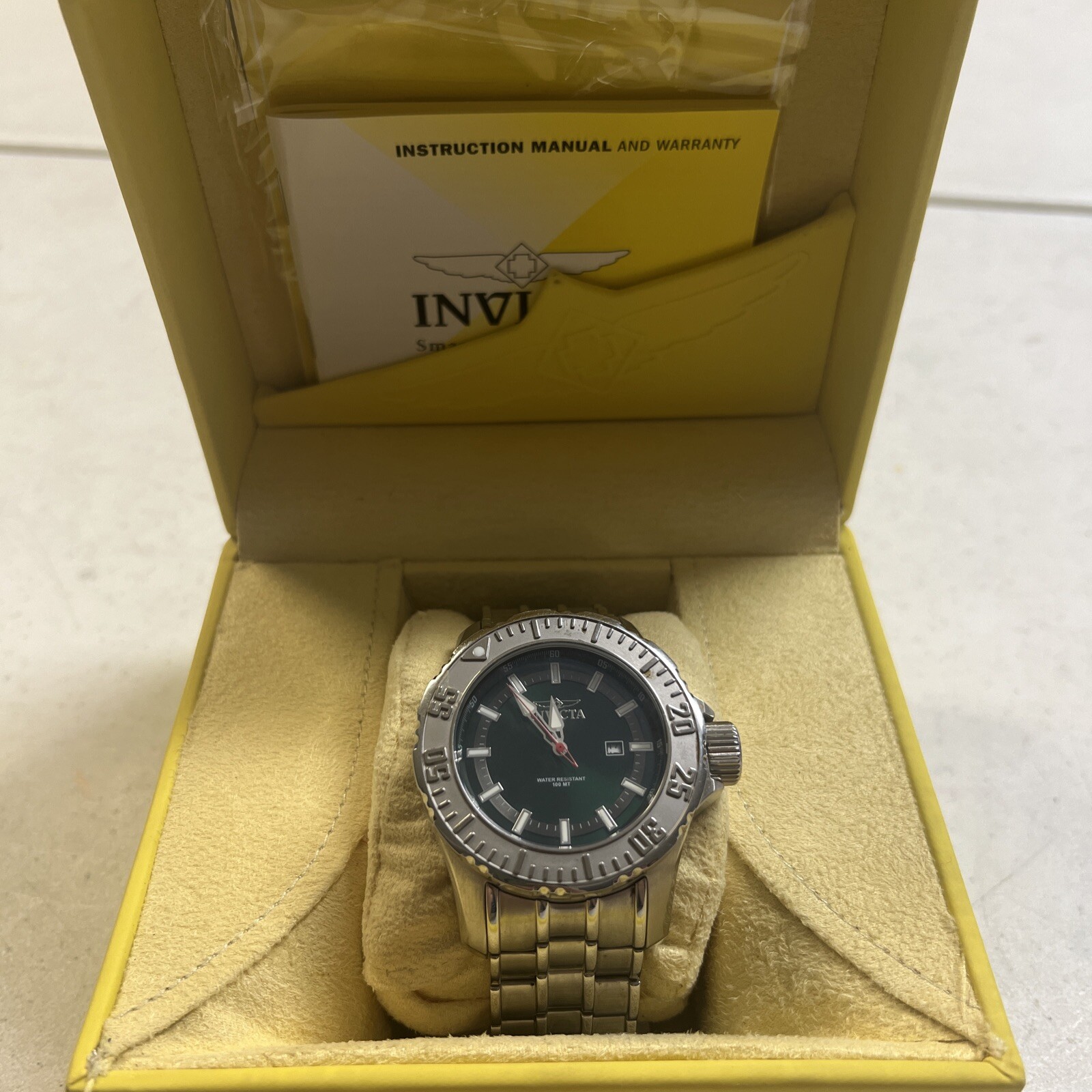 Invicta mens watch pro Diver Model 0505 All stainless steel 100 meters ...