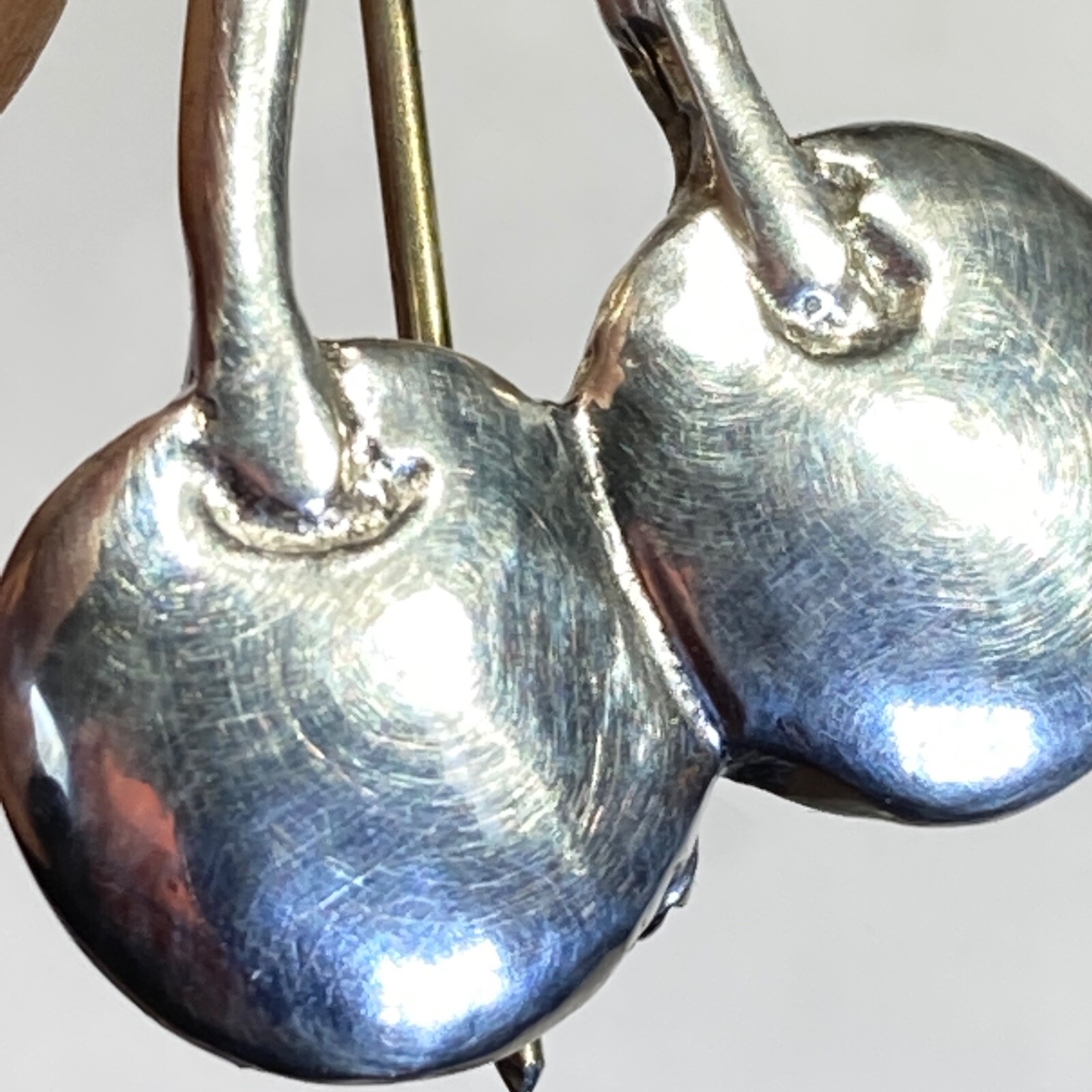 Cherry Pin Pair Cherries Sterling Silver 6 1/2 Grams Brooch Signed ...