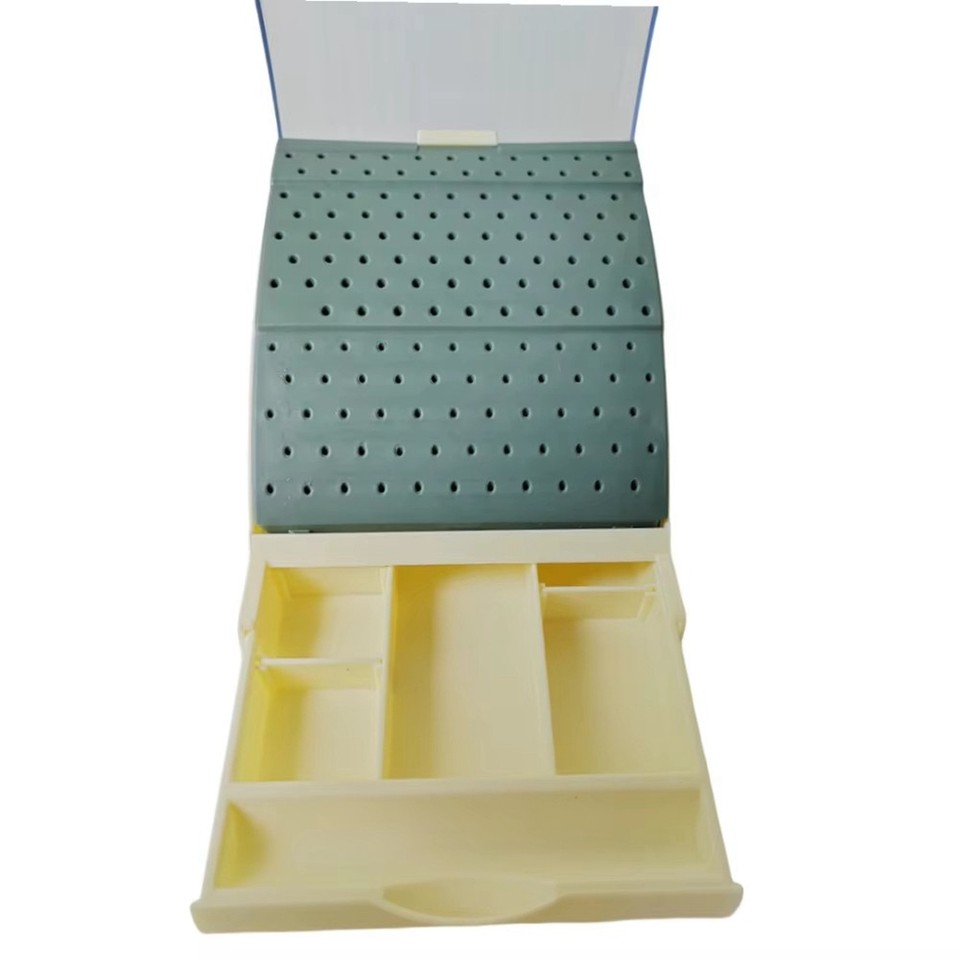 Dental Burs Box with Drawer 142 Holes Odontologia Bur Holder for ...