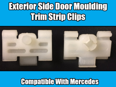 10x Clips For Mercedes W124 E-Class White Plastic Exterior Door ...