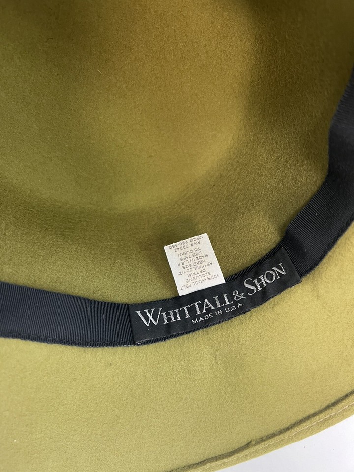 Vintage Original Whittall & Shon Stunning Metallic Green/Black Hat #A# ...