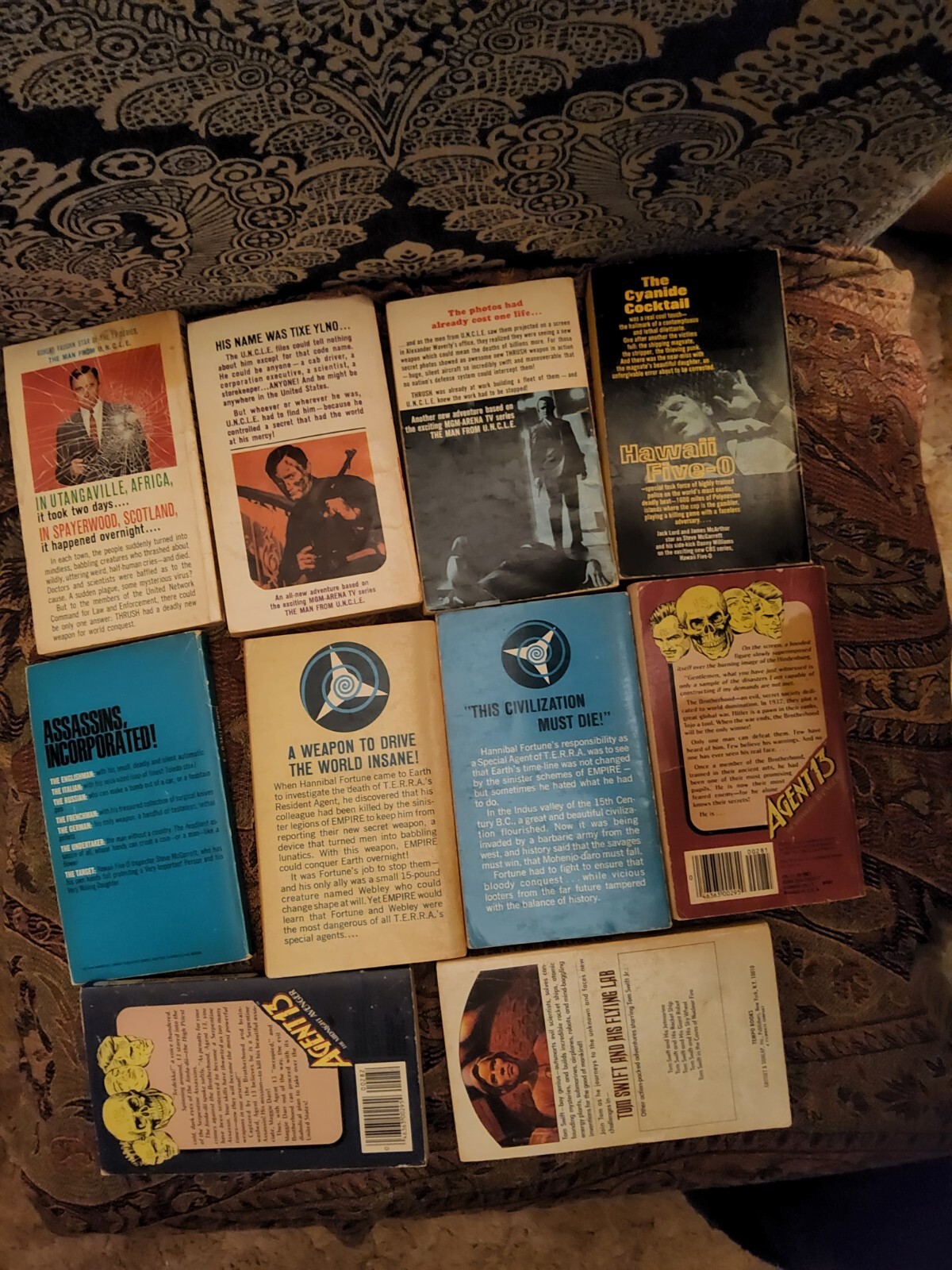 10 BookMan from UNCLE/Hawaii Five O Vintage Agent from Terra,Tom Swift ...