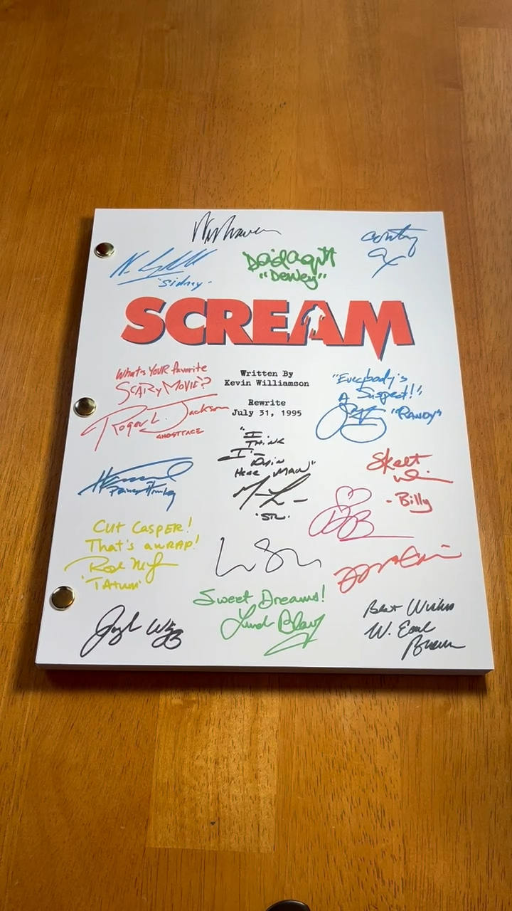Scream Script Signed- Autograph Reprints- 119 Pages- Ghost Face- Scream ...