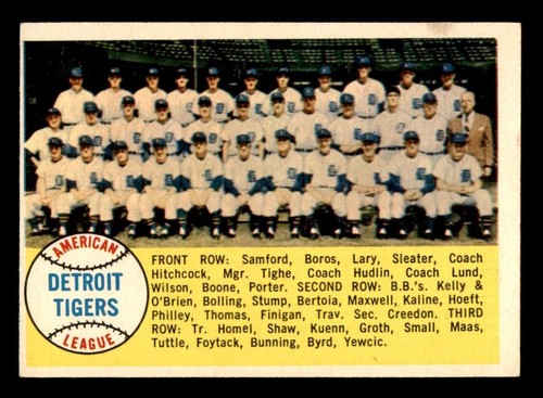 1958 Topps Baseball #397 Detroit Tigers Team EX/MT *e2 | eBay