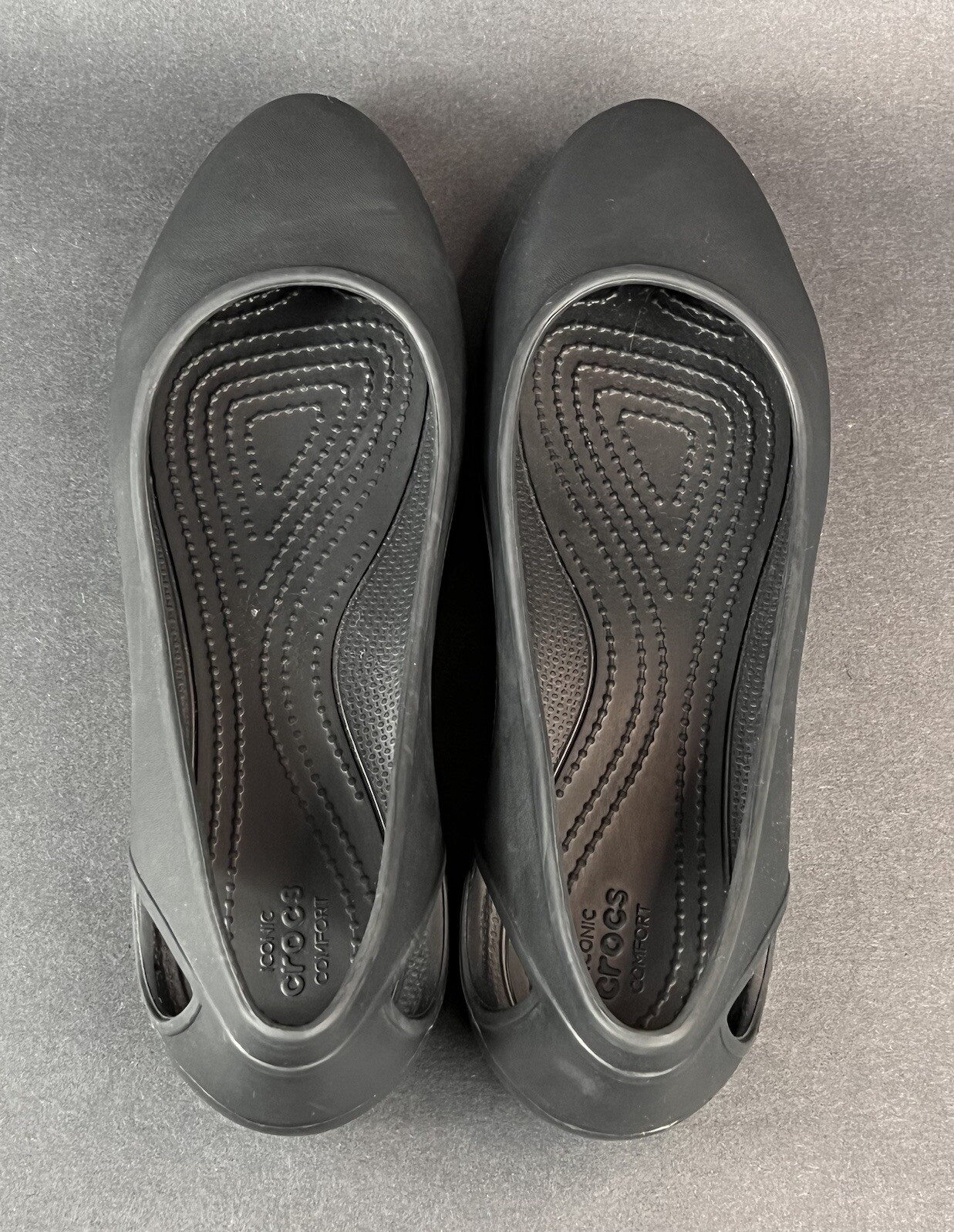 Crocs Iconic Women Laura Slip On Ballerina Flats Sz 9… - Gem