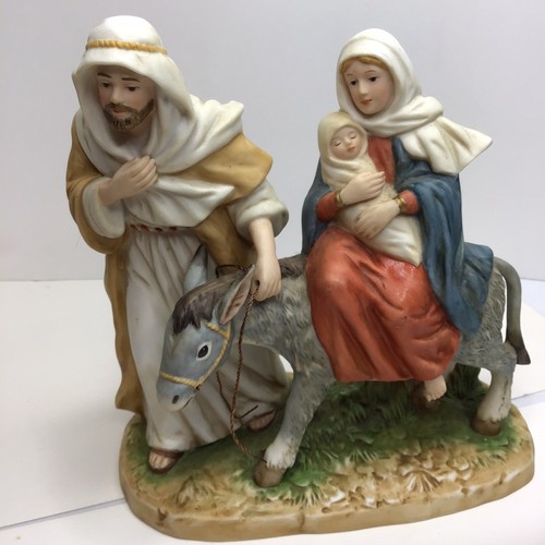 HOME INTERIORS Fleeing Bethlehem Figurine Jesus 2000 Virgin Mary ...