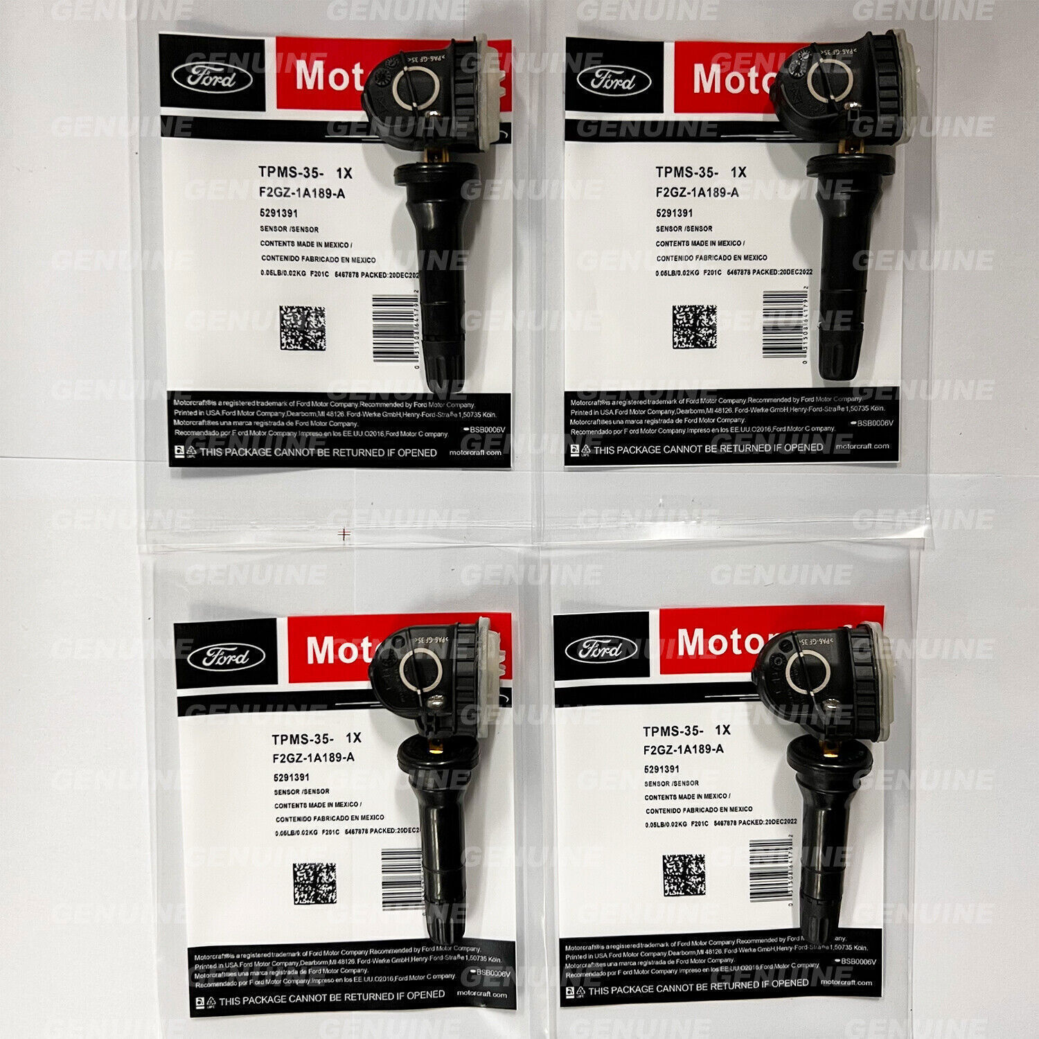 4pcs Genuine Motorcraft OEM TPMS-35 Tire Pressure Sensors For F-150 ...