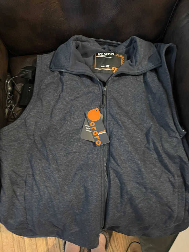 Men's Ororo Heated Apparel men's 3 zone fleece heated vest - size 3XL ...