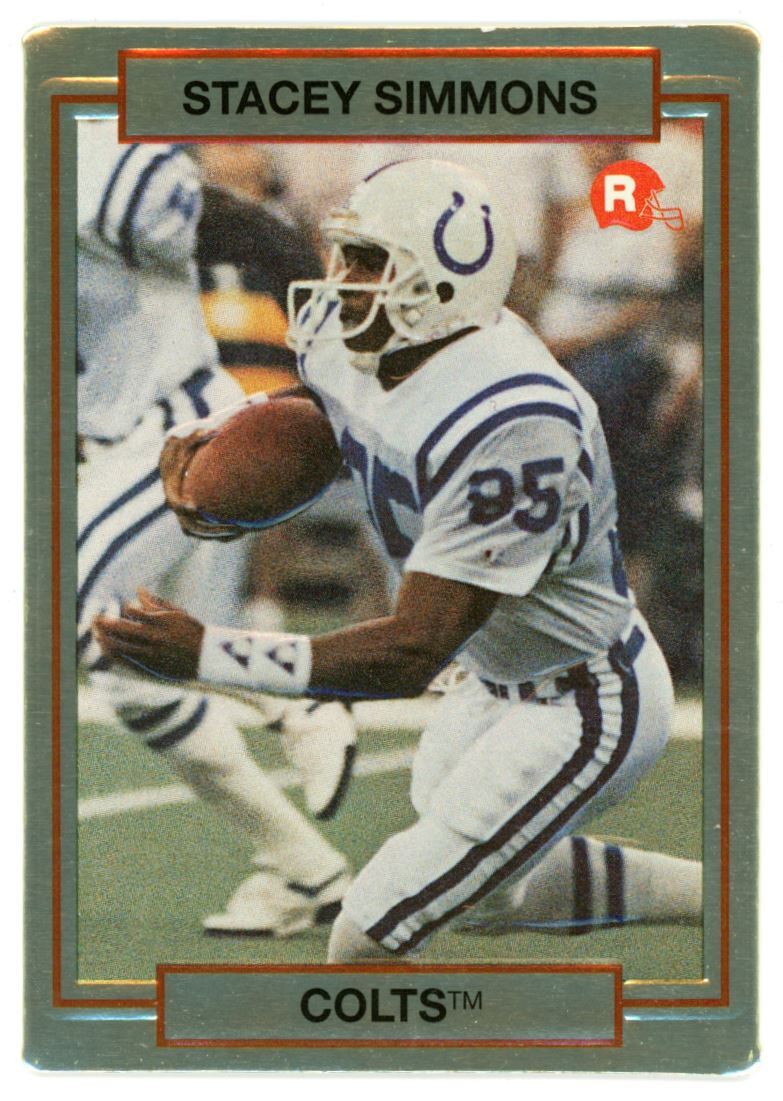 1990 Action Packed Rookie Update Stacey Simmons RC Indianapolis Colts ...
