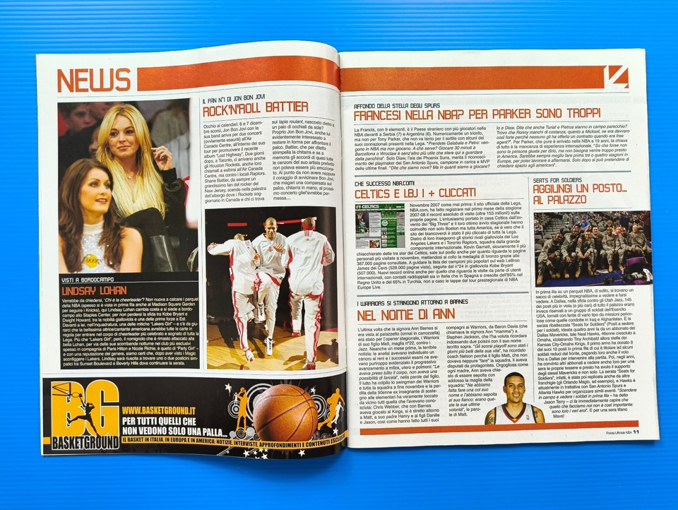 Magazine Official NBA 19-2008 Chris Paul-Deron Williams-Lindsay Lohan ...