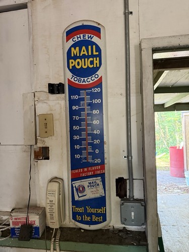 Chew Tobacco Mail Pouch Thermometer Antique Vintage Sign Made In USA | eBay