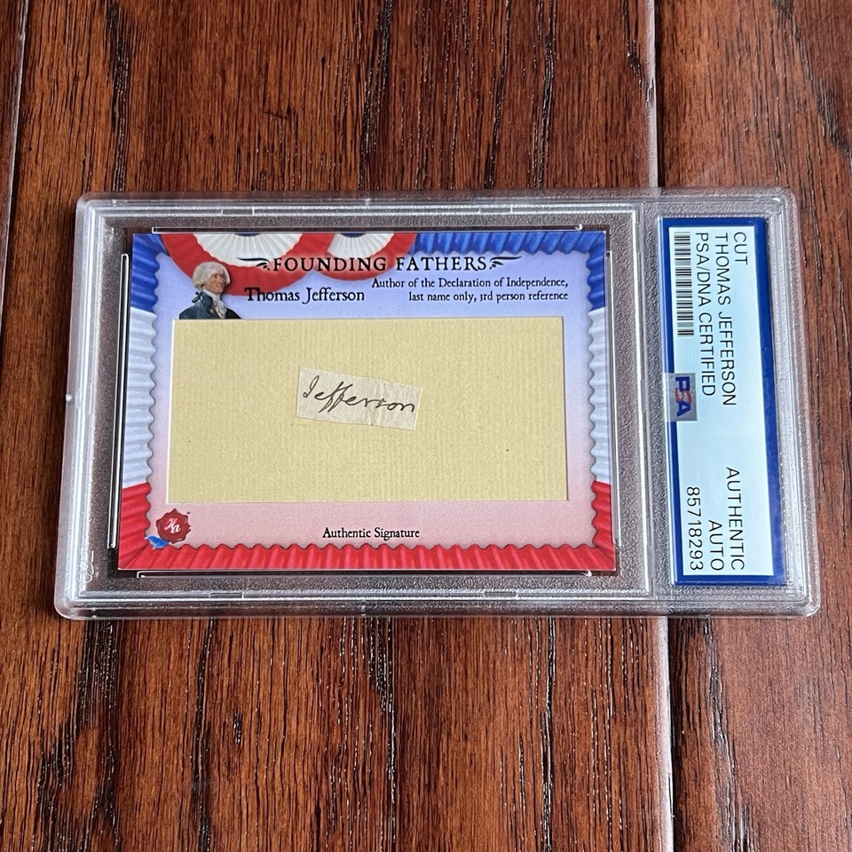 THOMAS JEFFERSON * PSA * Autograph President Cut Signature Card SIGNED ...