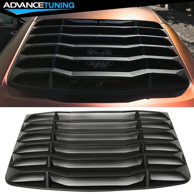 Fits 03-08 Nissan 350Z IKON Matte Black Rear Window Louvers Sun Shade ...