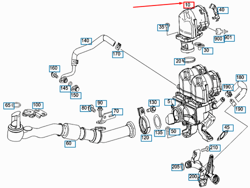 MERCEDES-BENZ E W212 Exhaust Gas Recirculation A2761400160 NEW GENUINE ...
