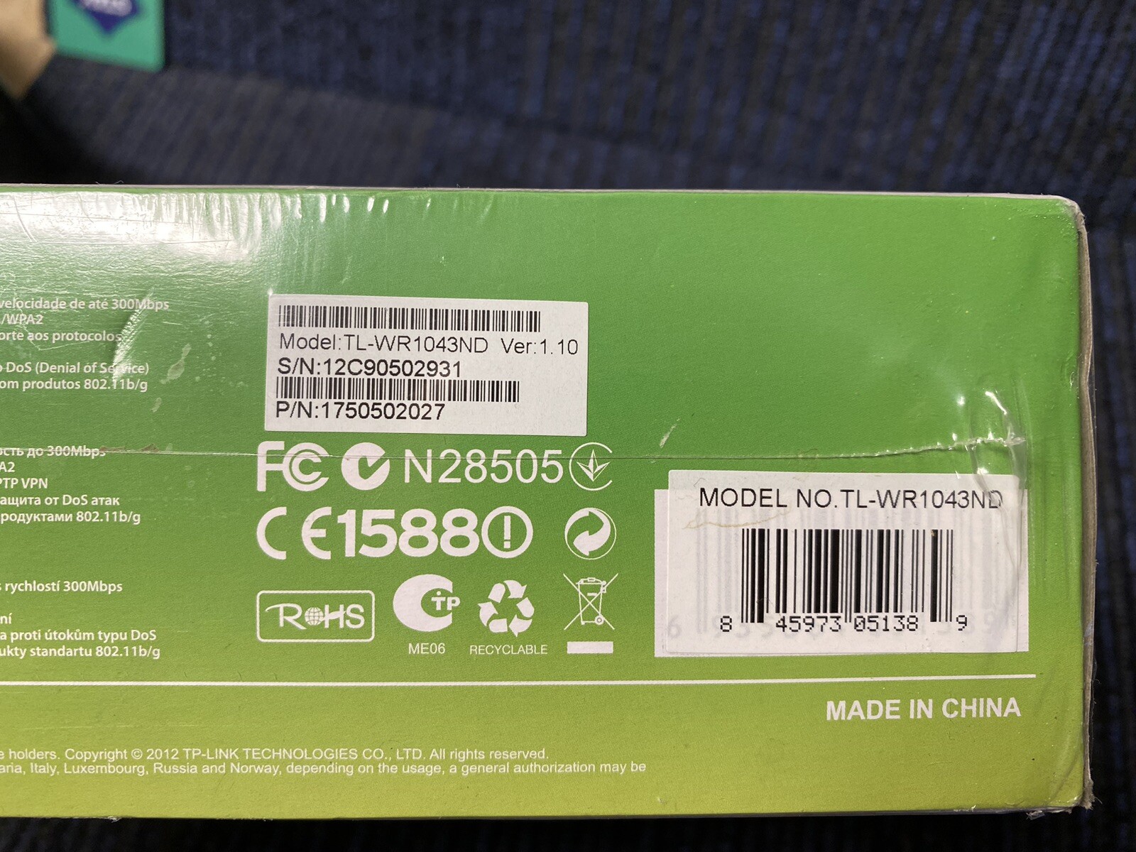 TP-Link TL-WR1043ND 300 Mbps 4-Port Gigabit Wireless N Router for sale ...