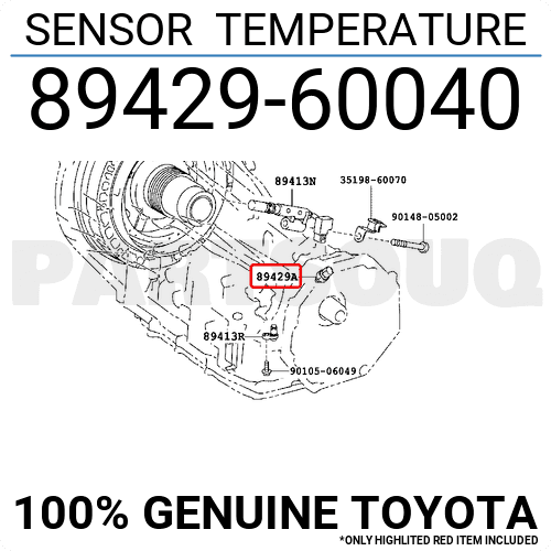 8942960040 Genuine Toyota SENSOR TEMPERATURE 89429-60040 | eBay