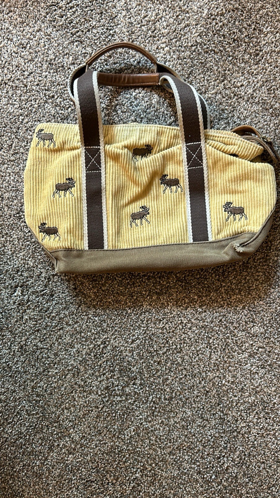 lol Bean Moose Corduroy Purse | eBay