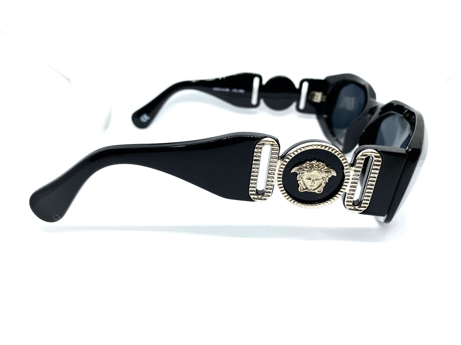 RARE Gianni Versace Mod.414/B Col.N52 Black Silver Vintage Sunglasses ...