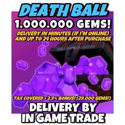 💎1m Gems! Roblox Death Ball! Read The Description!💎 | eBay