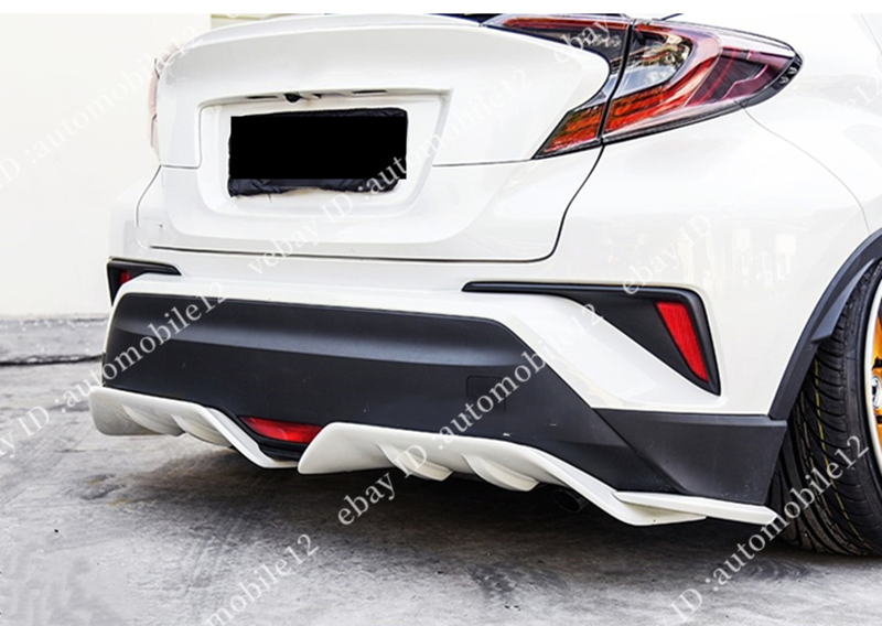 Unpainted Rear Bumper Lip Diffuser Spoiler Cover For Toyota C-HR CHR ...