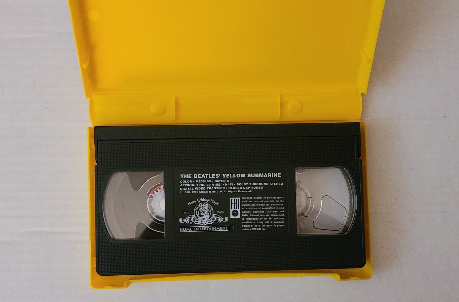 The Beatles Yellow Submarine [1999, VHS] Yellow Clamshell Case ...