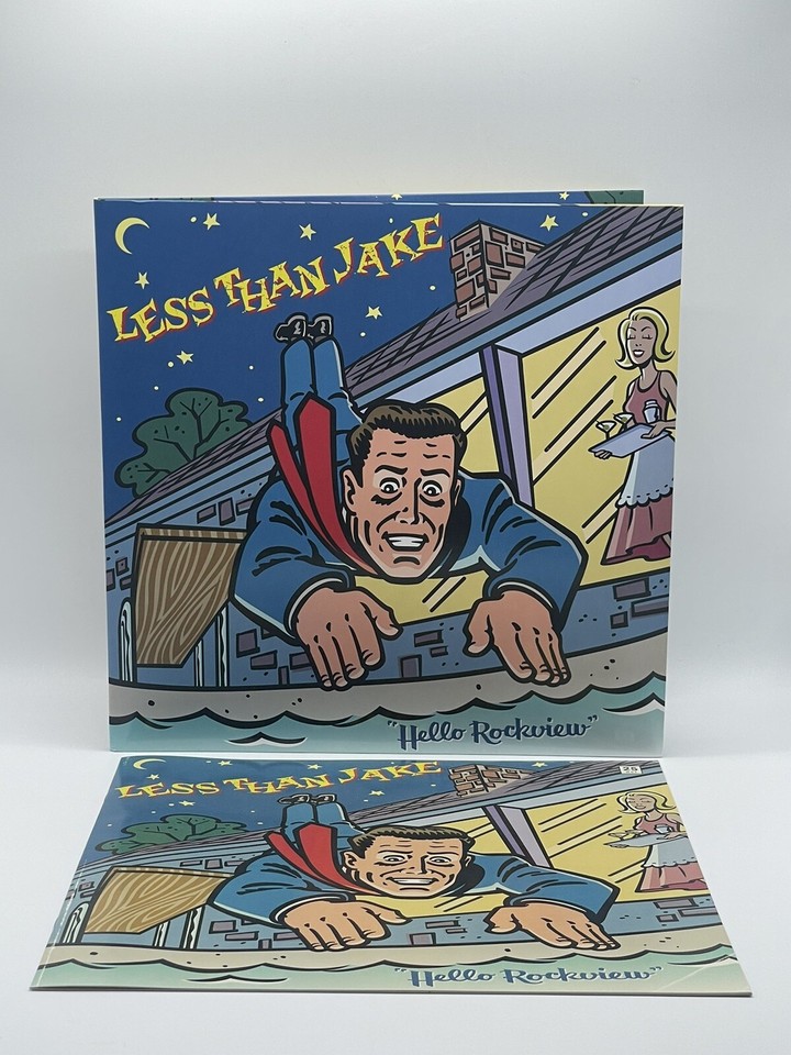 NEW Less Than Jake Hello Rockview Blue Yellow Splatter TOUR VARIANT ...