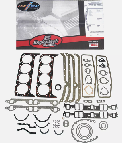 Full Engine Gasket Set for Early 2 Piece Rear Seal Chevrolet SBC 283 ...
