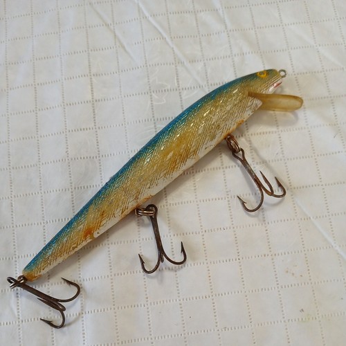 Vintage Rebel Minnow Floater Blue Silver Fishing Lure 5.5 inch | eBay