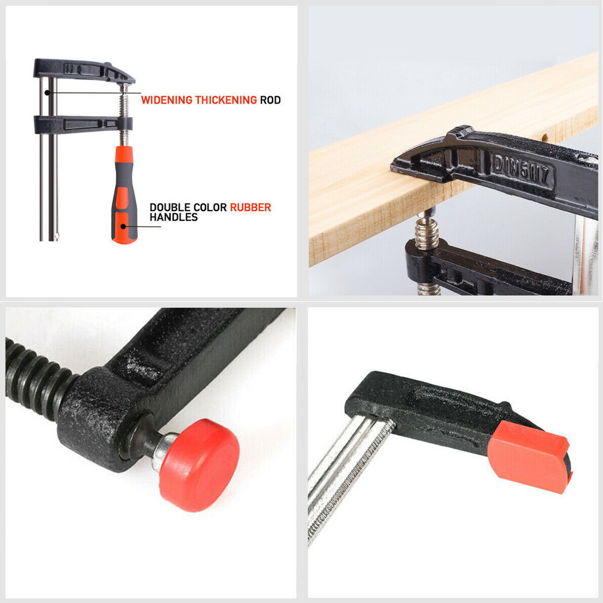 F CLAMP Quick 50 80 120 x 150 250 300 350 450 600 mm Heavy Duty | eBay ...