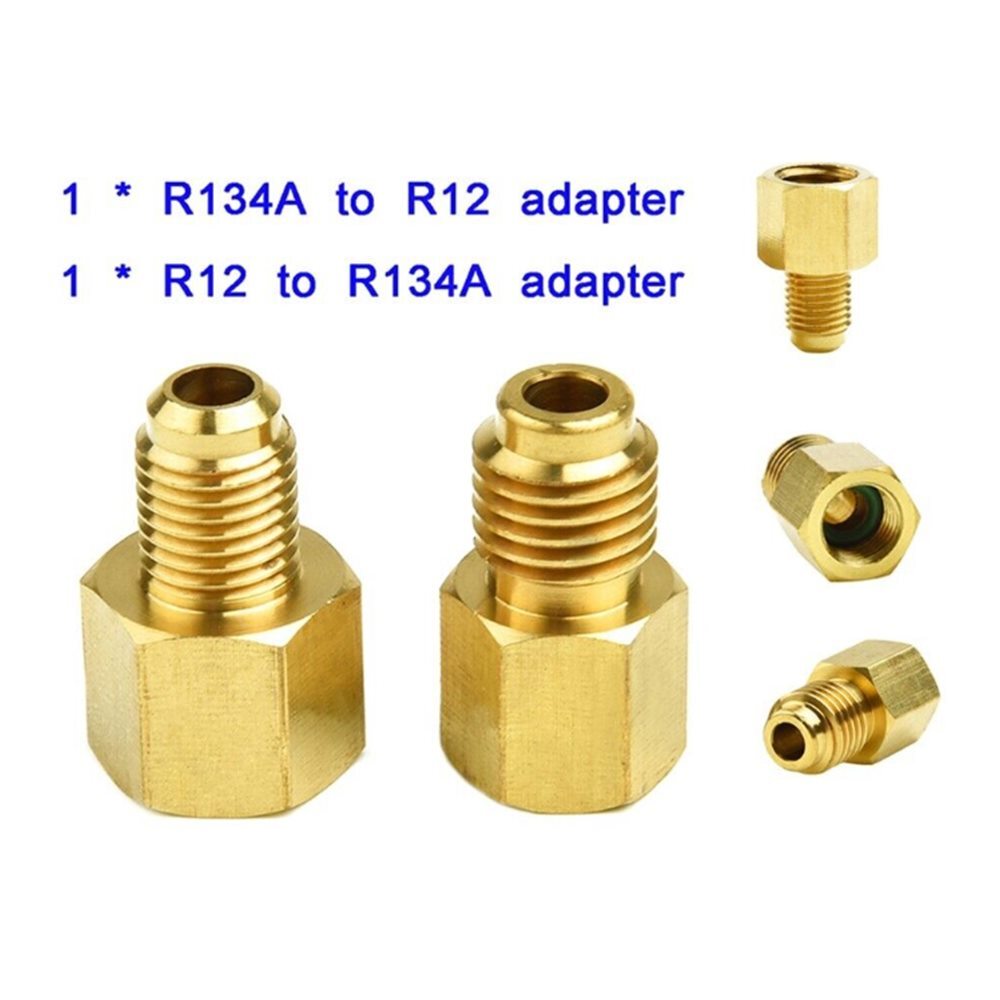 2x R12 To R134a R134a To R12 Adapter 1/4 Female Flare 1/2 Acme Male ...