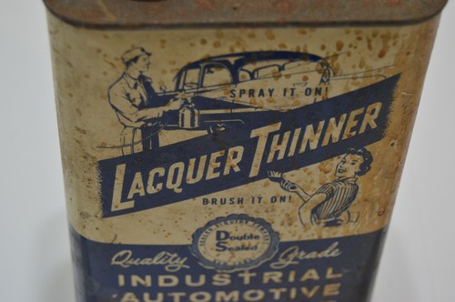 Vintage Double Sealed Lacquer Thinner Metal Container | eBay
