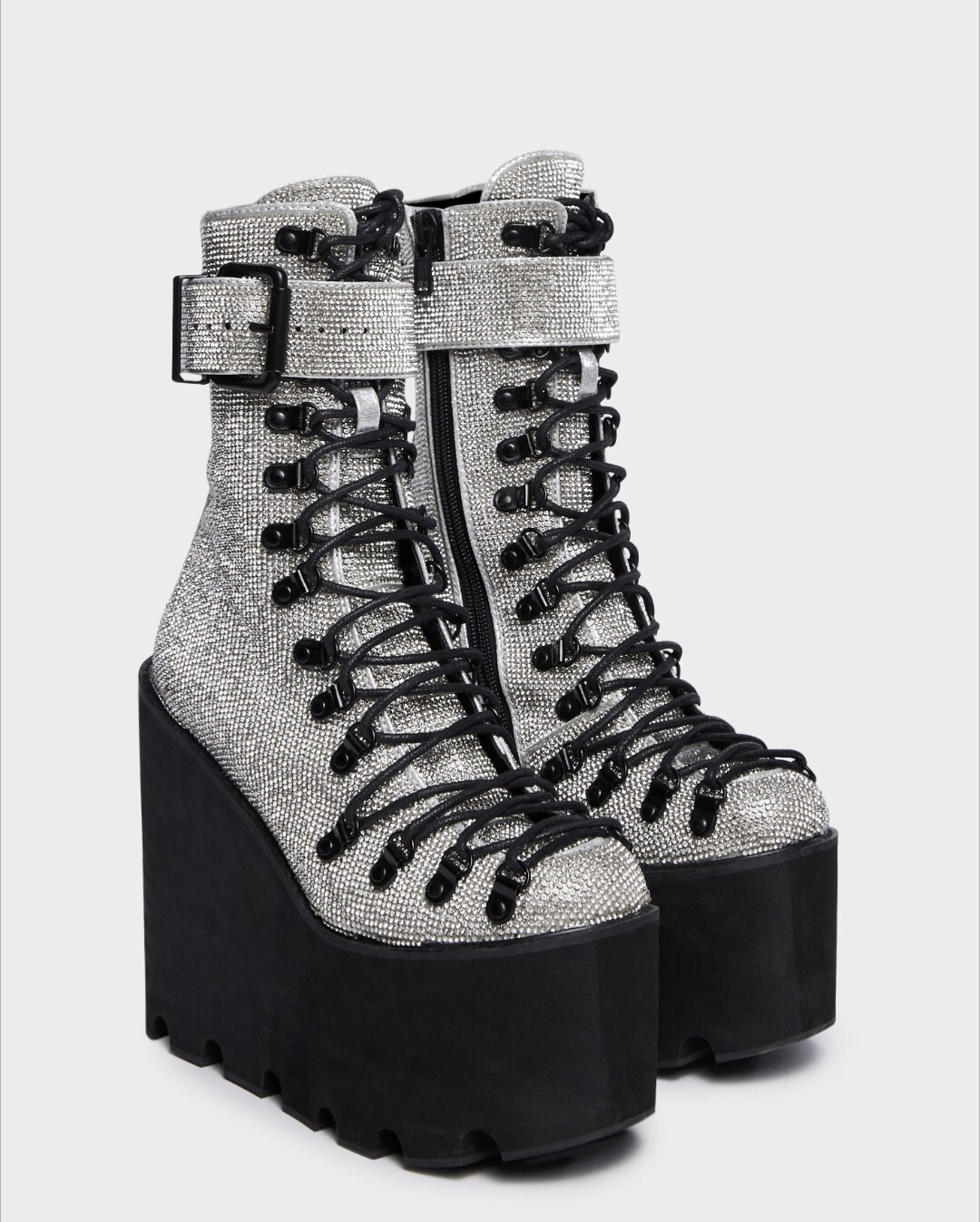 Club Exx Silver Crystal Traitor Festival Boots | eBay