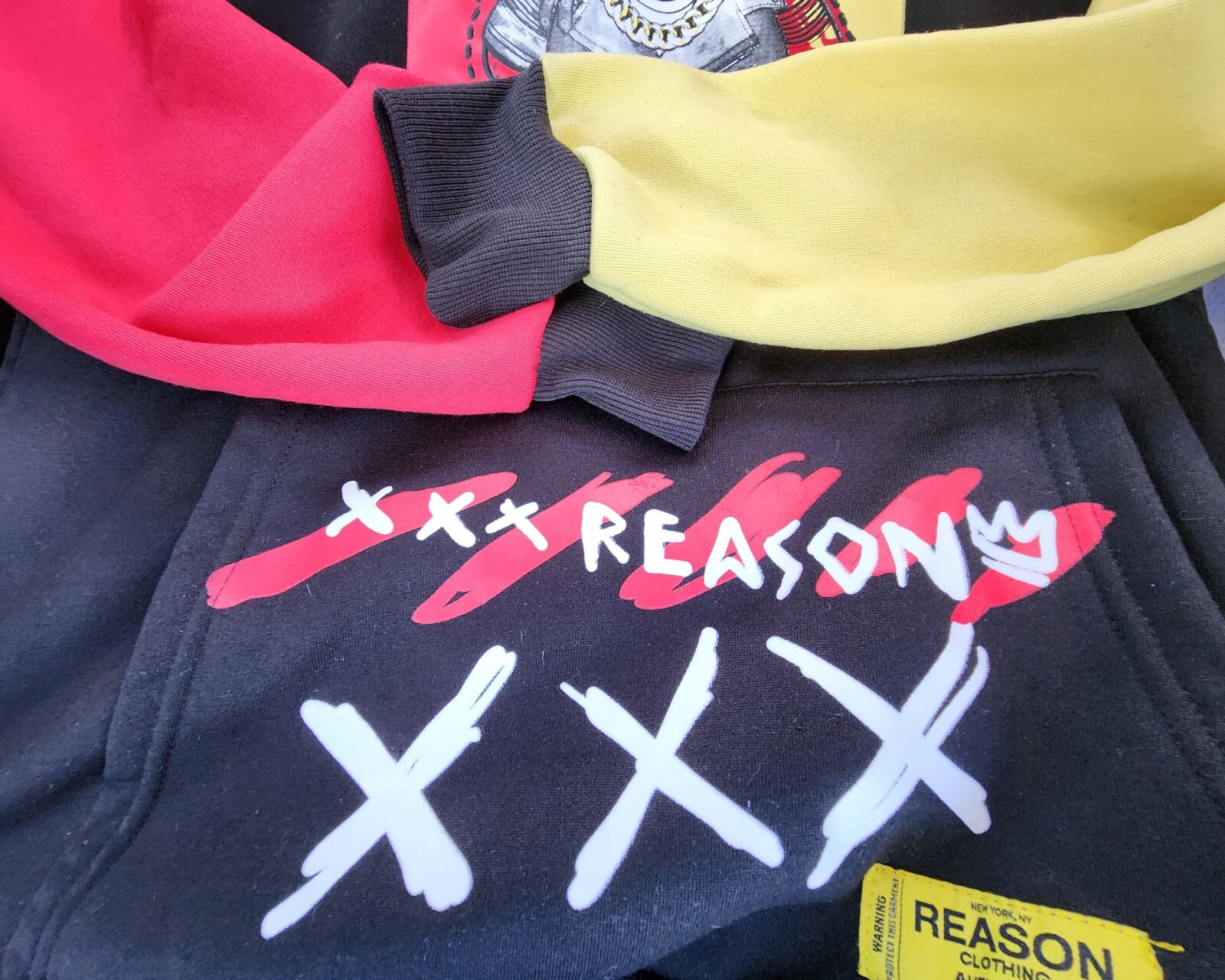 2005 Reason Brand Hoodie Bear Logo Grahic Print Hoode… - Gem