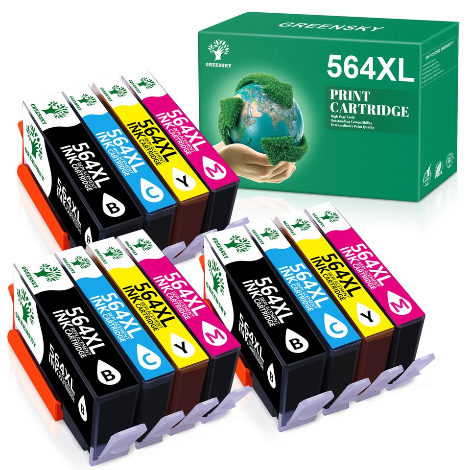 564XL Ink Cartridges For HP 564 XL Photosmart 7520 7525 OfficeJet 4610 ...