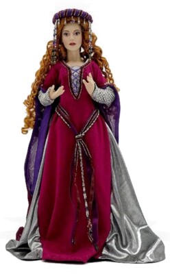 Queen Morgan Le Fay 18" Porcelain doll- photo is of actual item for ...