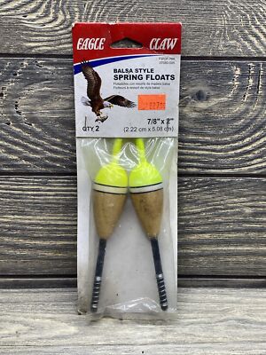 Eagle Claw Balsa Style Oval Fixed Float with 6-Inch Stem 2 piece 7/8 ...