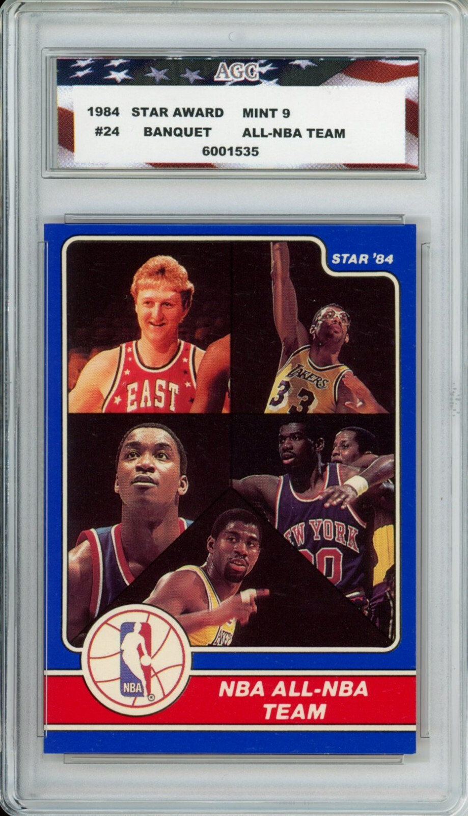 1984 Star Award Banquet #24 All-NBA Team Magic Bird Kareem Isiah King ...