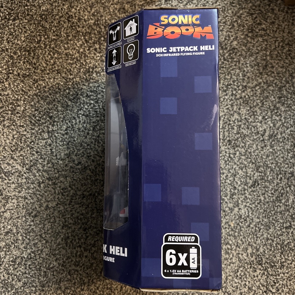 NEW SEALED! Sonic Boom Jetpack Heli Remote Control Flying Figure ...