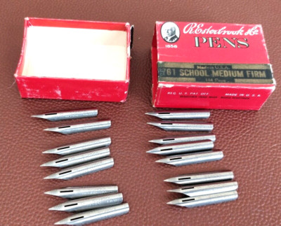 NOS 16 NIBS ~ Vintage R. Esterbrook Co. School Pen Nibs 761 in original ...