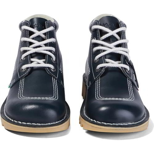 Kickers Classic Kick Hi M Mens Boots Blue Leather Ankle Shoes Size 6-11 ...