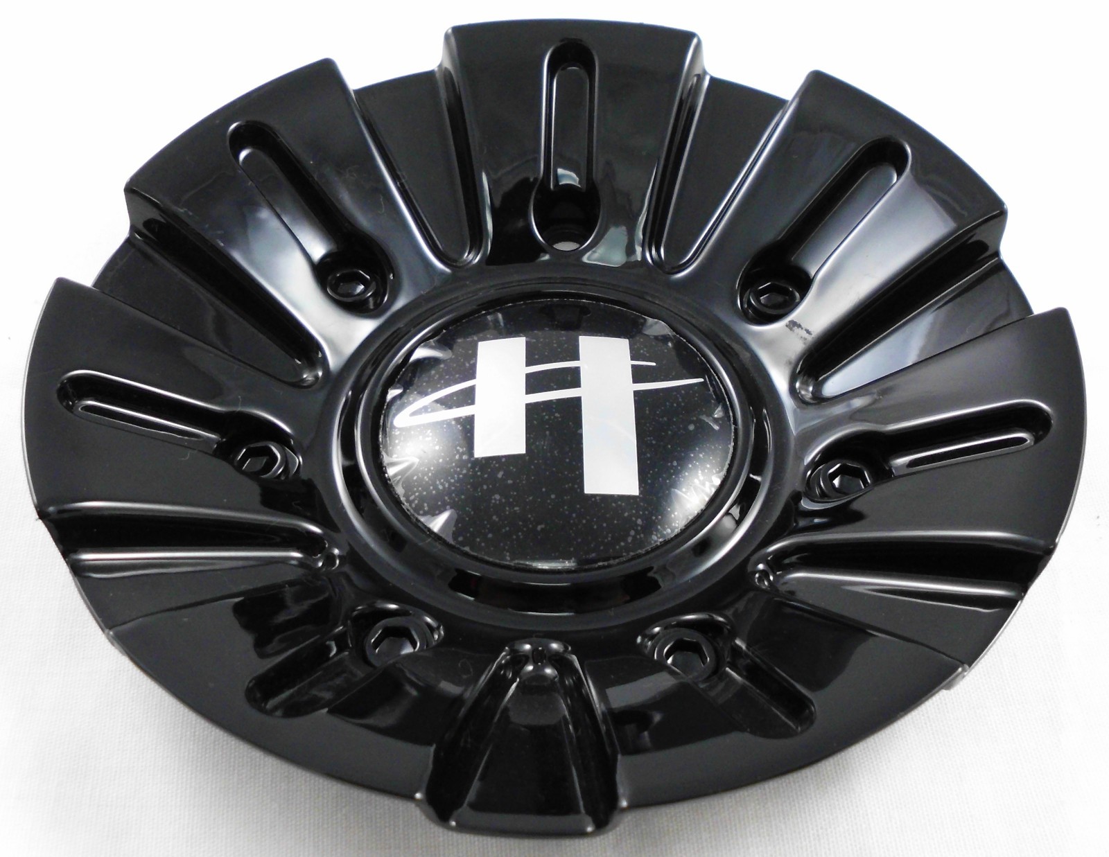HELO Wheels Gloss Black Custom Wheel Center Caps Set of 2 # HE845L156 ...