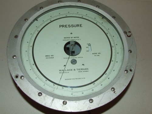 Large Wallace & Tiernan Pressure Meter Gauge FA145 - Inches Of Water | eBay
