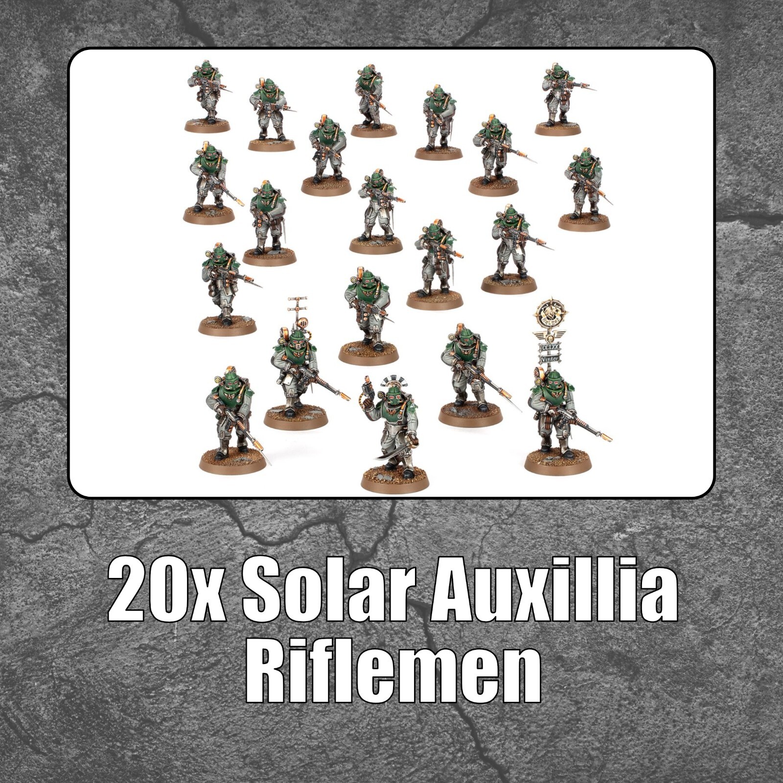 Warhammer Solar Auxilia Battle Group - 20x Solar Auxillia Rifleman ...